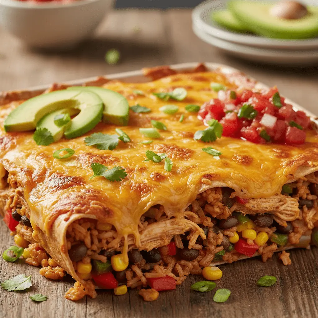 Delicious & Easy Chicken Burrito Casserole
